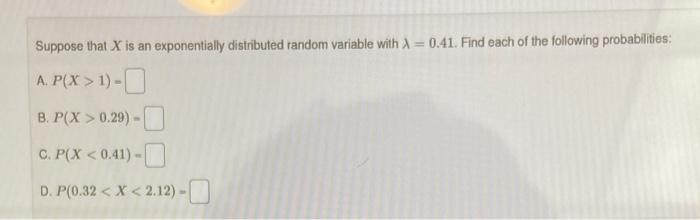 Solved Suppose that X is an exponentially distributed random | Chegg.com