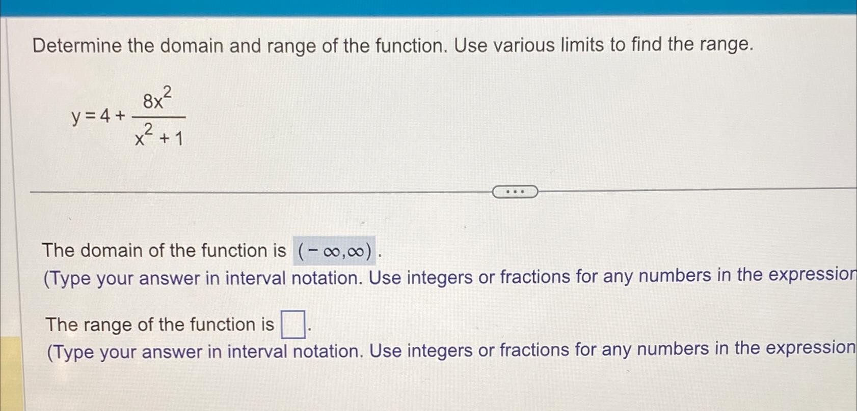 Solved Determine the domain and range of the function. Use | Chegg.com