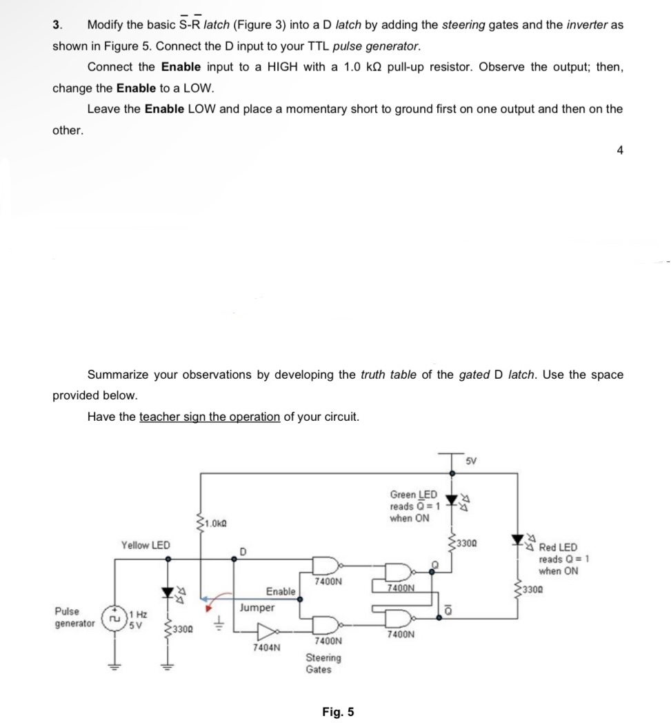 Solved Modify the basic ?bar (S)-bar (R) ﻿latch (Figure 3 ) | Chegg.com