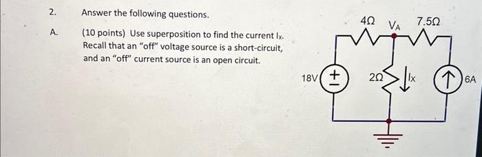 Solved 2. Answer the following questions. A. (10 points) Use | Chegg.com
