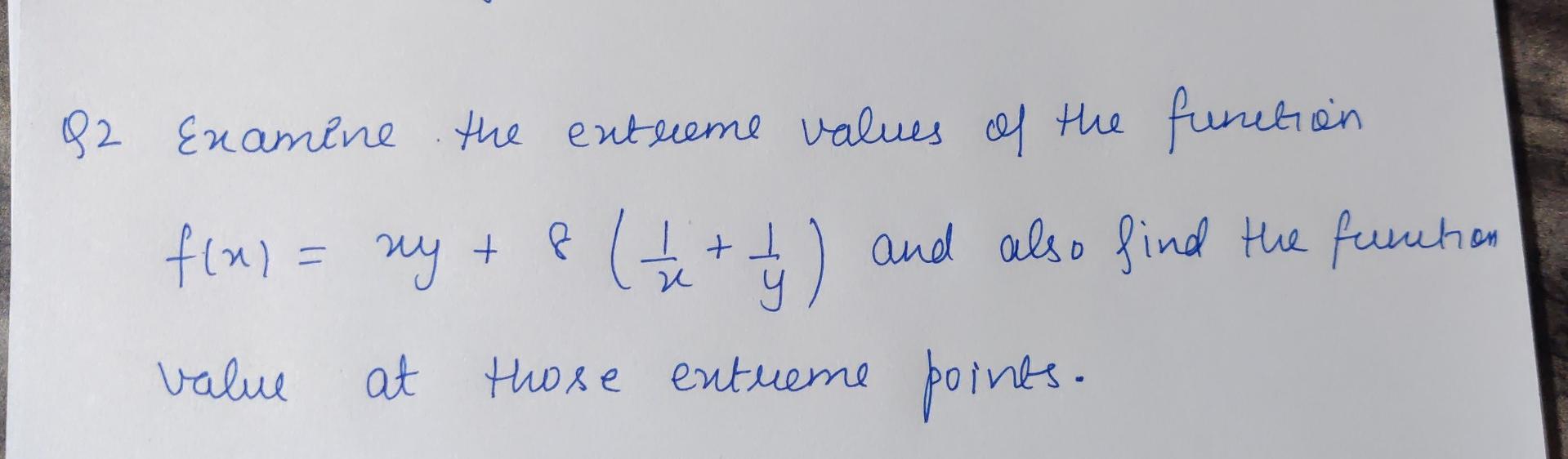 Solved 92 Enamine the extreme values of the function f(x) = | Chegg.com