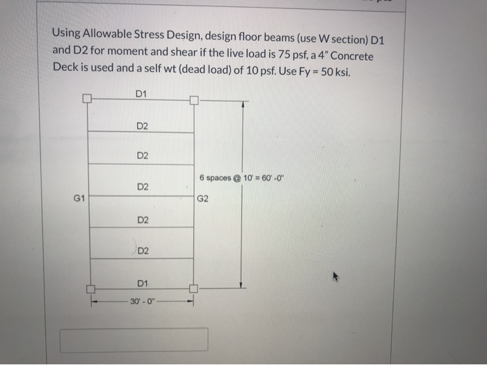 Solved Using Allowable Stress Design, design floor beams | Chegg.com
