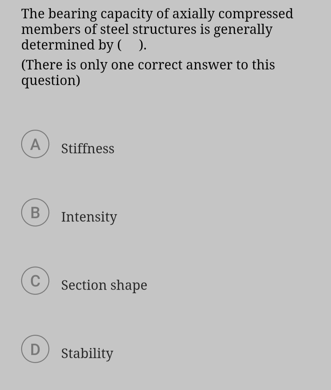 Solved Among the following options, the "serviceability | Chegg.com