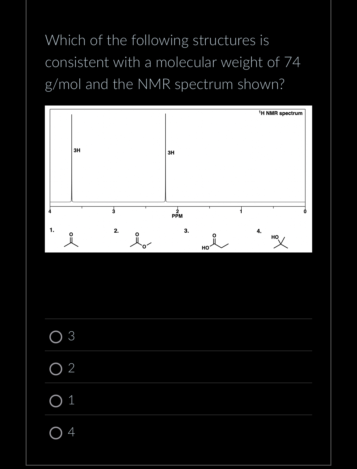 Solved Which of the following structures is consistent with | Chegg.com