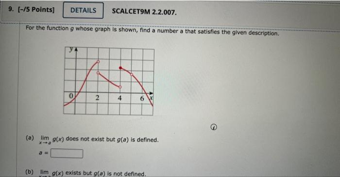Solved For The Function G Whose Graph Is Shown Find A