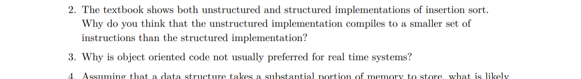 Solved The textbook shows both unstructured and structured | Chegg.com