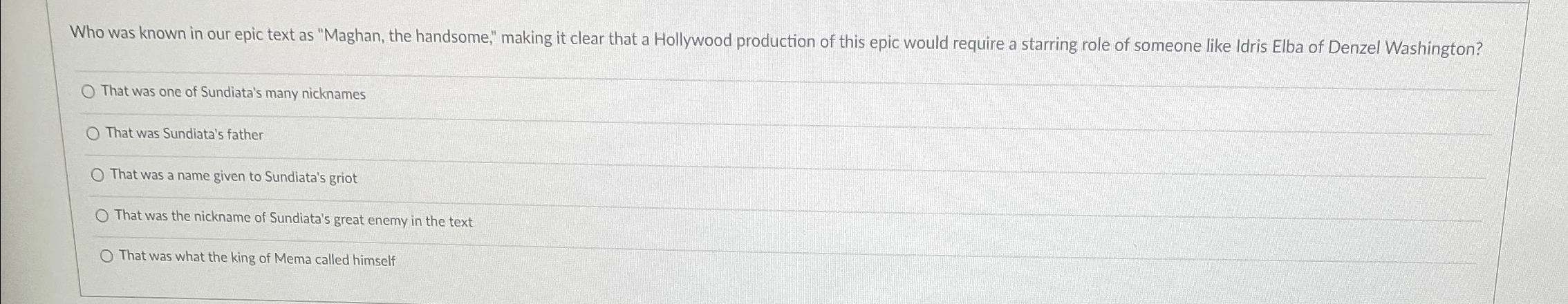 Solved Who was known in our epic text as "Maghan, the | Chegg.com