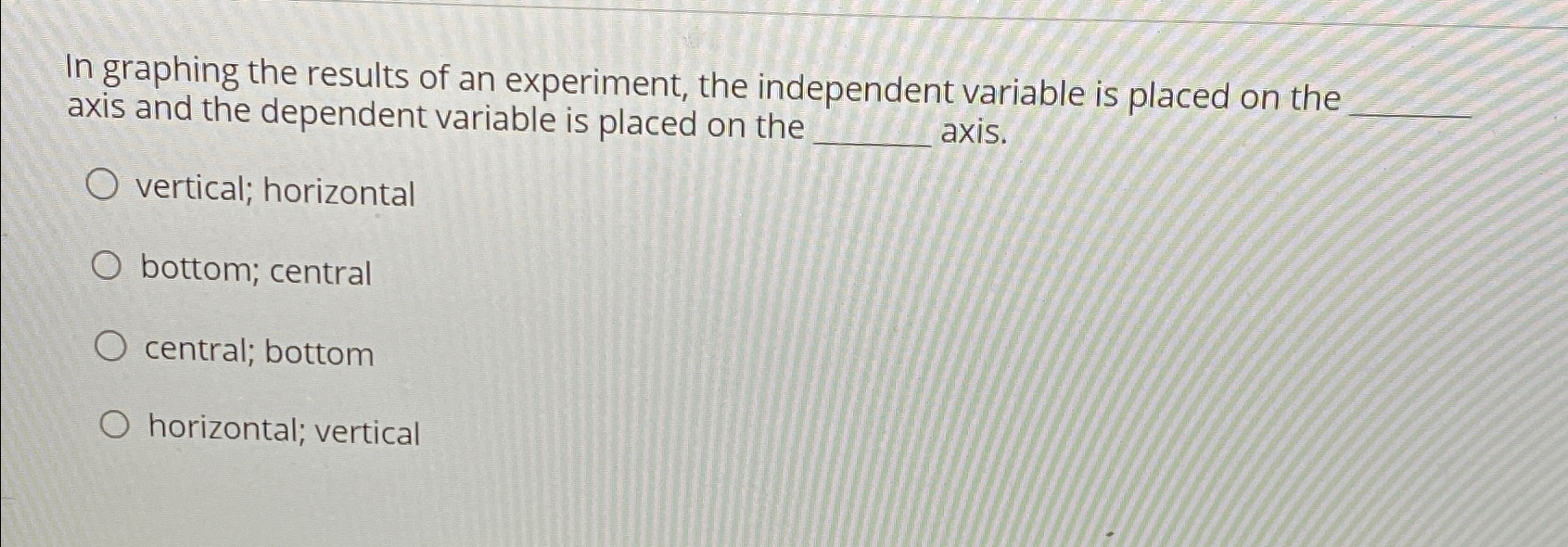 Solved In graphing the results of an experiment, the | Chegg.com