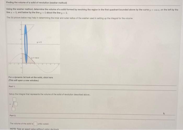 Solved Determine the volume of a solid by integrating a | Chegg.com