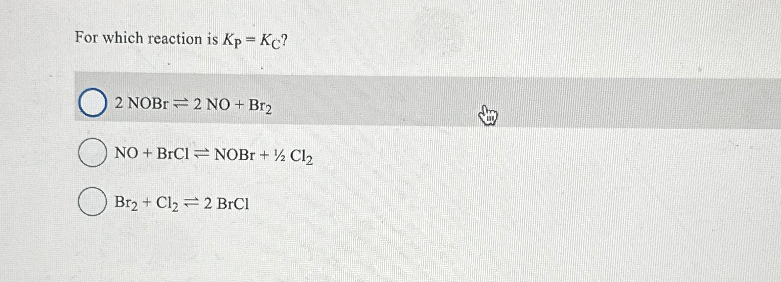 Solved For which reaction is | Chegg.com