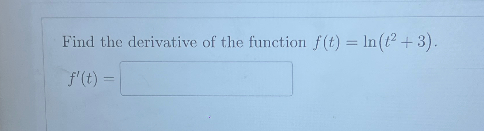 Solved Find the derivative of the function | Chegg.com