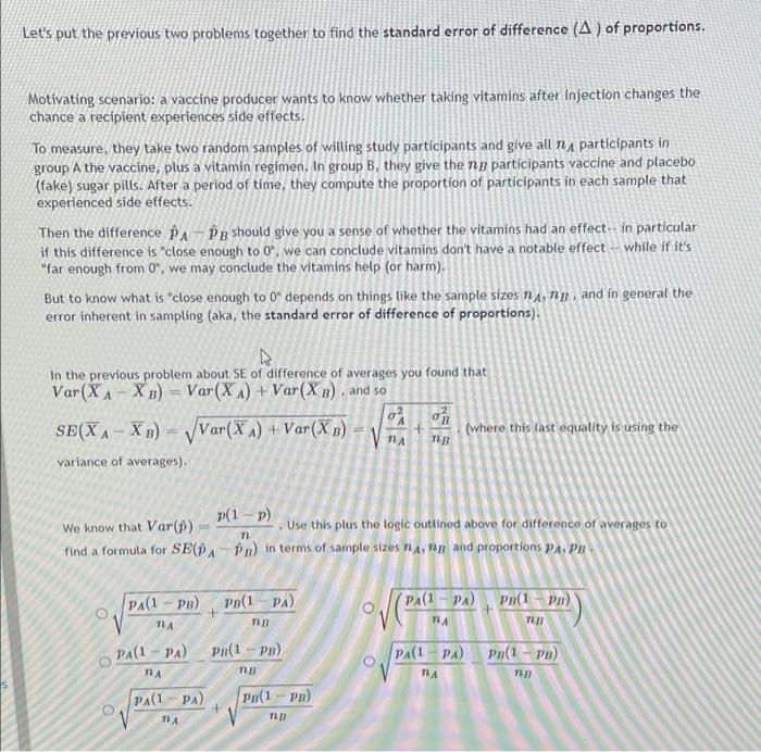Solved Let's put the previous two problems together to find | Chegg.com