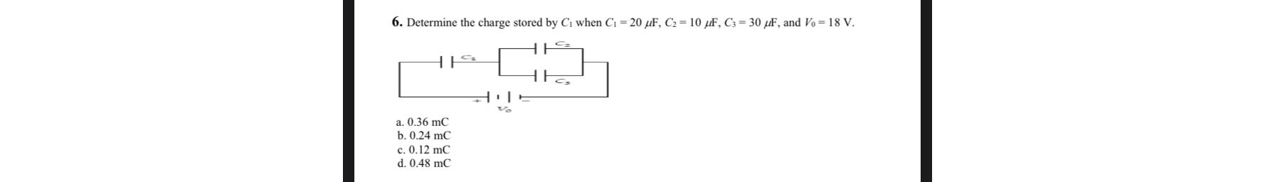 Solved Determine the charge stored by C1 ﻿when | Chegg.com