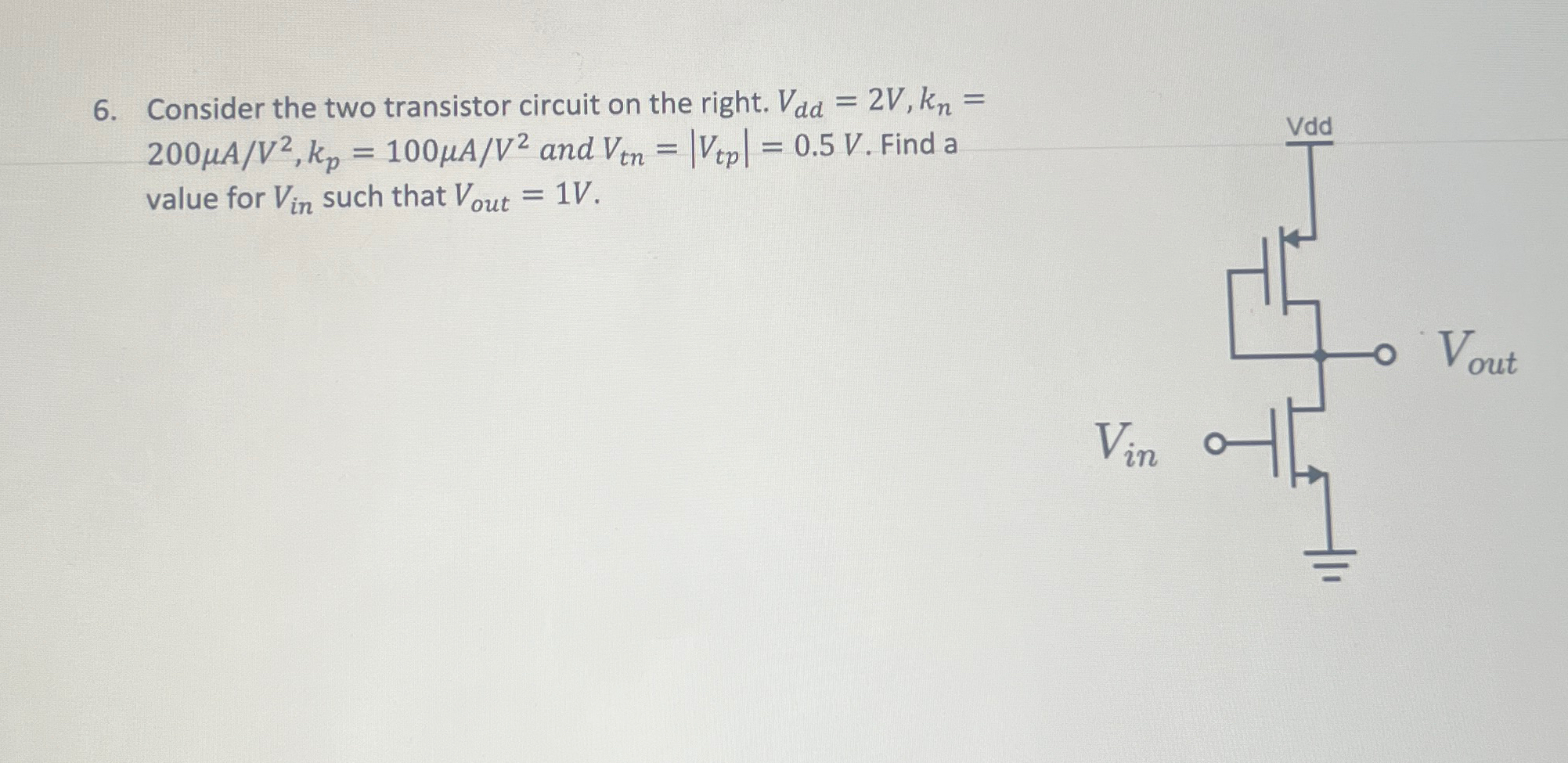 Solved Consider the two transistor circuit on the right. | Chegg.com