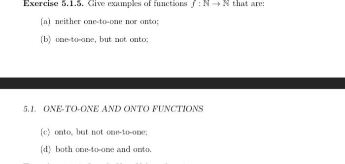 Solved Exercise 515 Give Examples Of Functions Fn→n That 5187