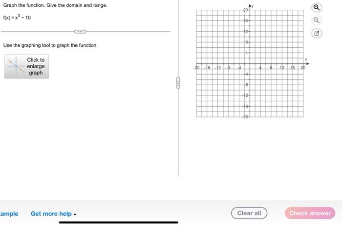 Solved Graph the function. Give the domain and range. | Chegg.com