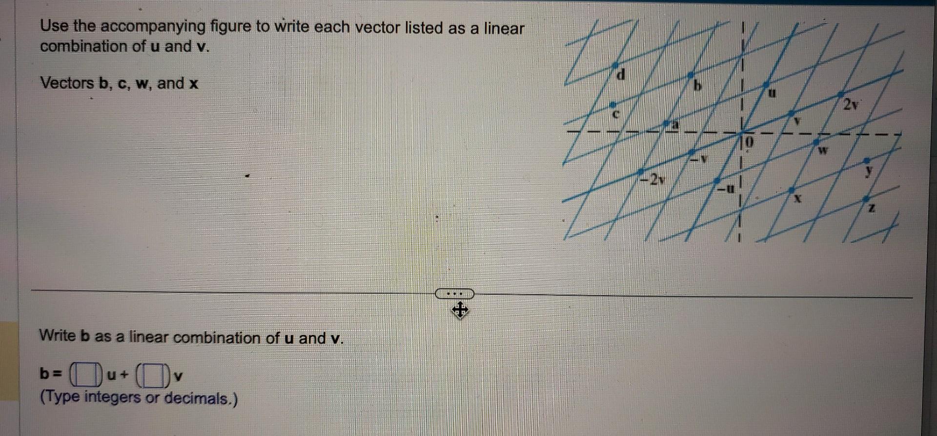 Solved Use the accompanying figure to write each vector | Chegg.com