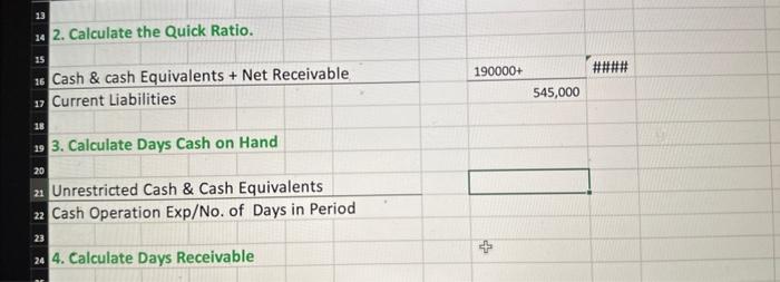 2. Calculate the Quick Ratio. | Chegg.com