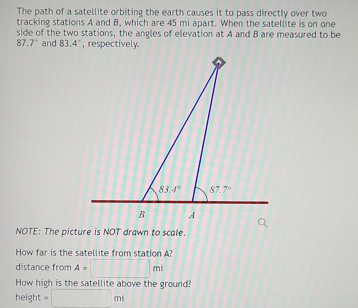 Solved The path of a satellite orbiting the earth causes it | Chegg.com