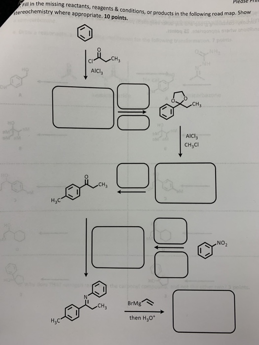 Solved Please PH Fill in the missing reactants, reagents & | Chegg.com