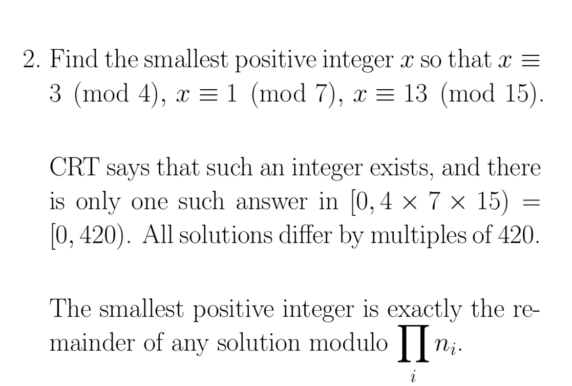 Solved Find the smallest positive integer x ﻿so that | Chegg.com