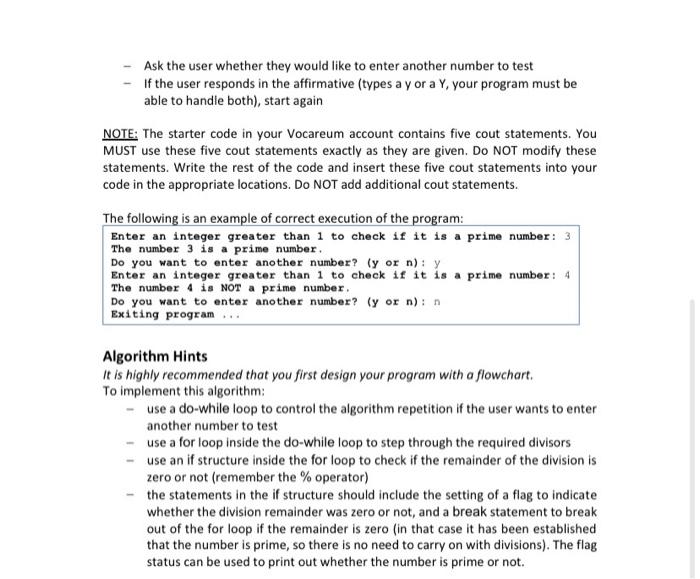 Solved The Following Is An Example Of Correct Execution Of