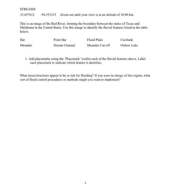 STREAMS 33.657612 .94.553215 Zoom out until your view | Chegg.com