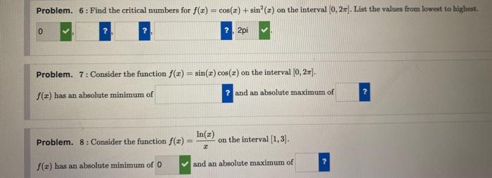 Solved Problem. 6 : Find the critical numbers for | Chegg.com