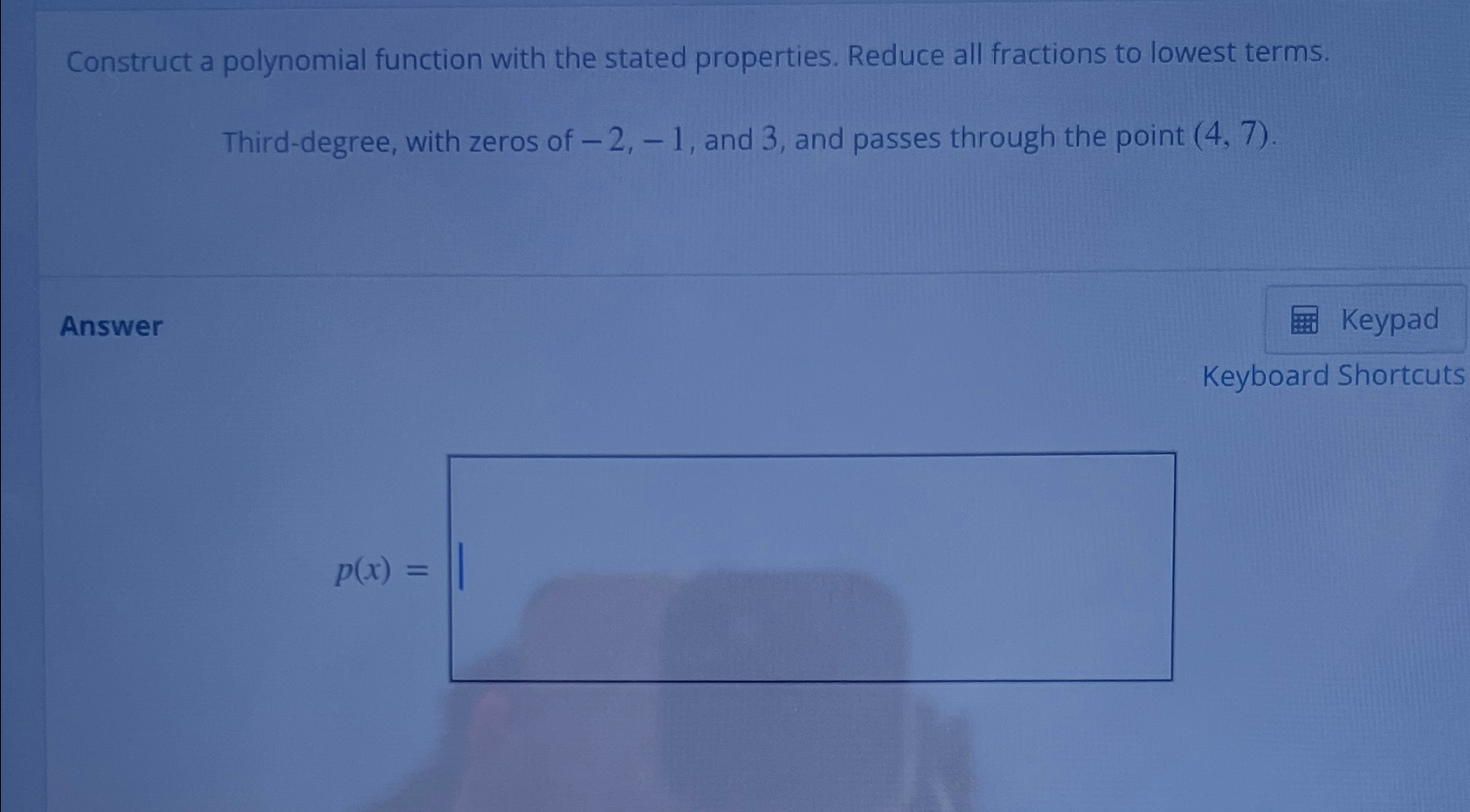 Solved Construct a polynomial function with the stated | Chegg.com