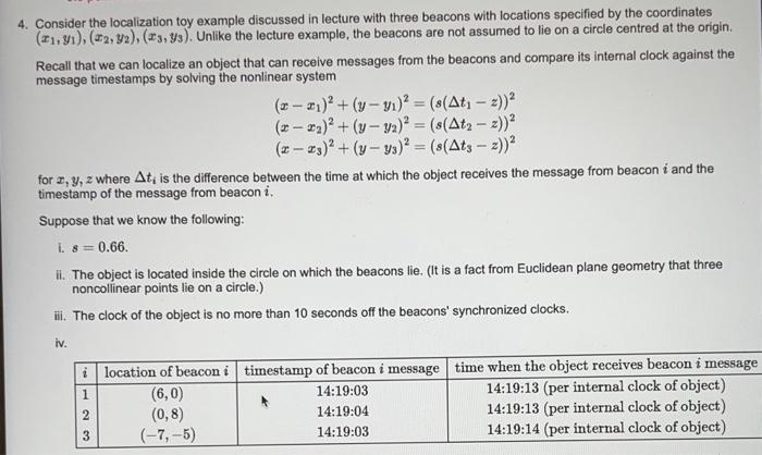 Solved Consider the localization toy example discussed in | Chegg.com