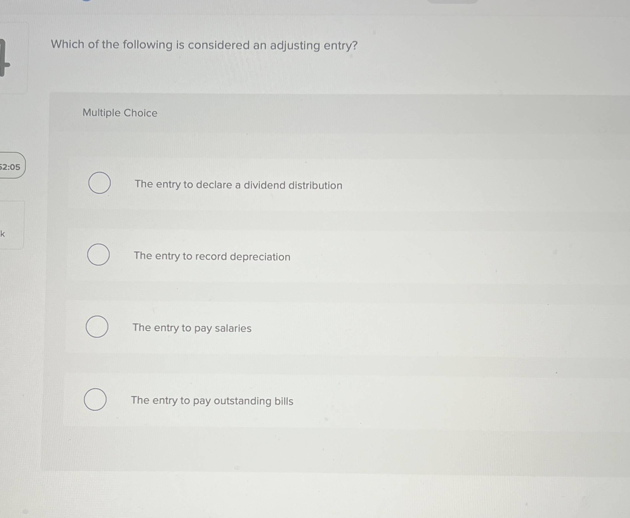 Solved Which of the following is considered an adjusting | Chegg.com