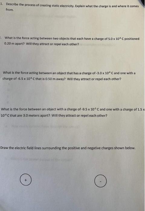 Solved 1. Describe the process of creating static | Chegg.com