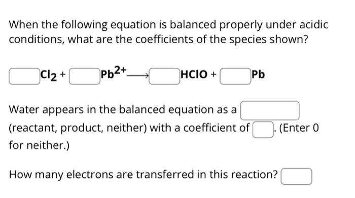 Solved The following skeletal oxidation-reduction reaction | Chegg.com