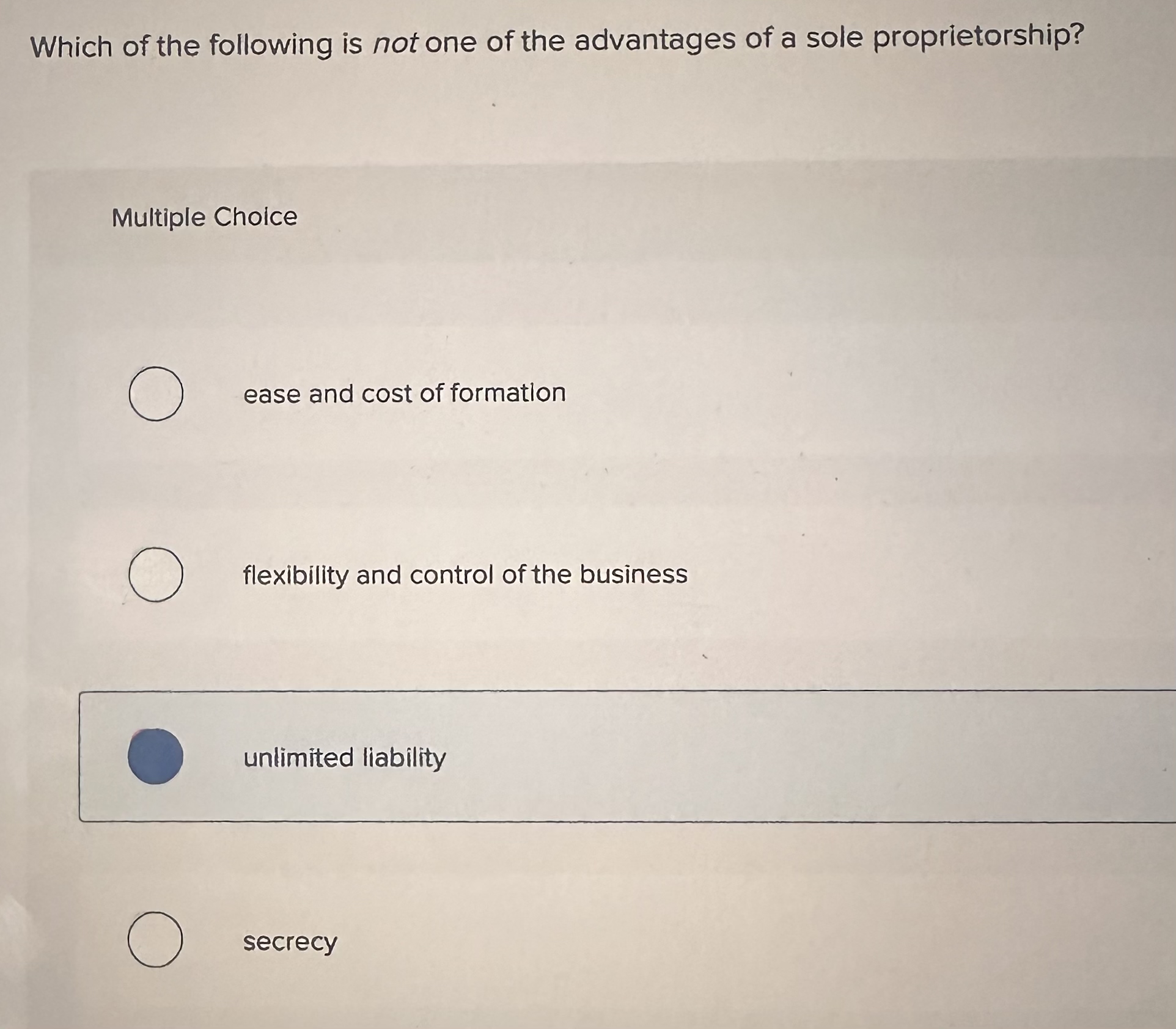 Solved Which of the following is not one of the advantages | Chegg.com