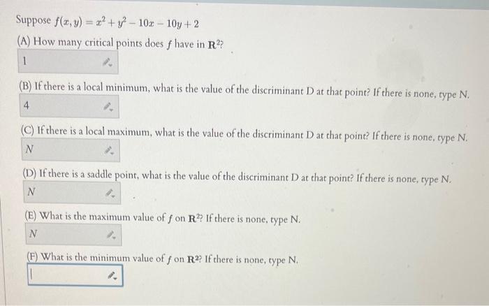 Solved I only need F. all the answers above it are correct | Chegg.com