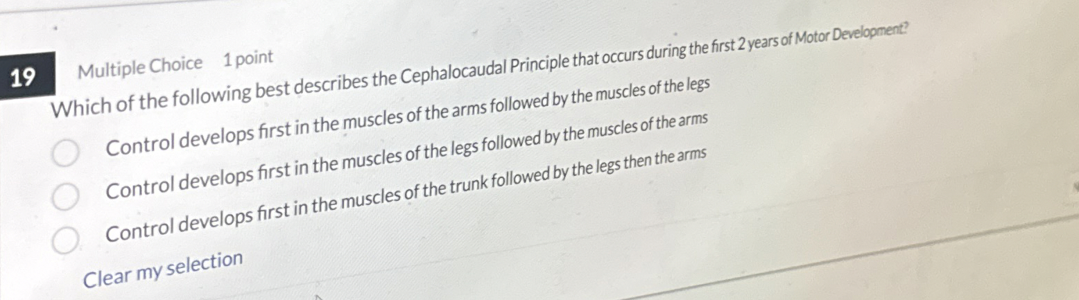 Solved 19 ﻿Multiple Choice 1 ﻿pointWhich of the following | Chegg.com