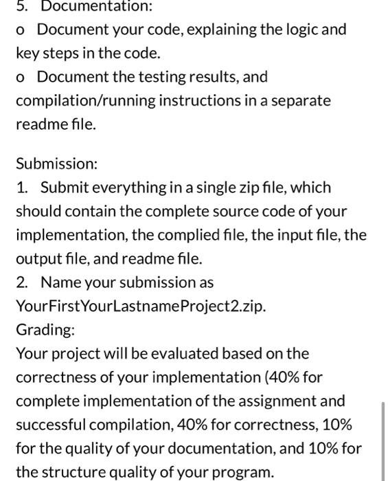 Solved Project Two: Prim's Algorithm for Minimum Spanning | Chegg.com