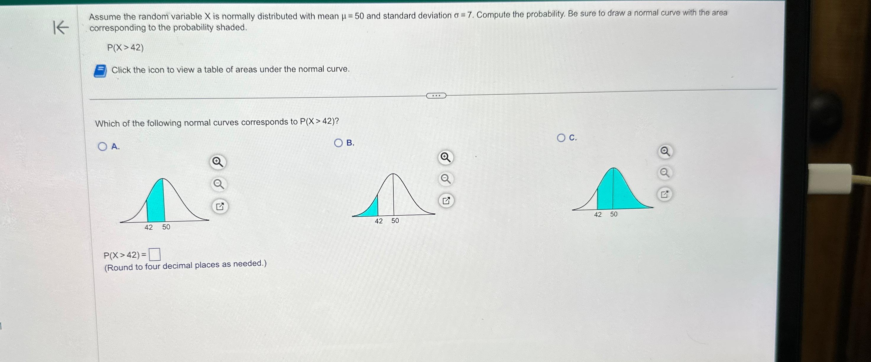 Solved Assume the random variable x ﻿is normally distributed | Chegg.com