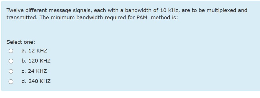 Twelve different message signals, each with a | Chegg.com
