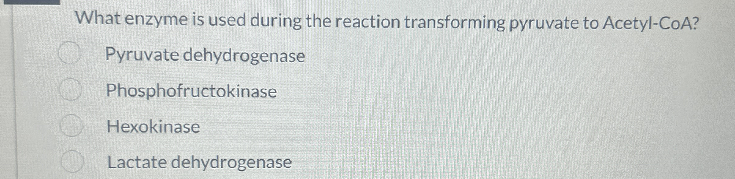 Solved What enzyme is used during the reaction transforming | Chegg.com