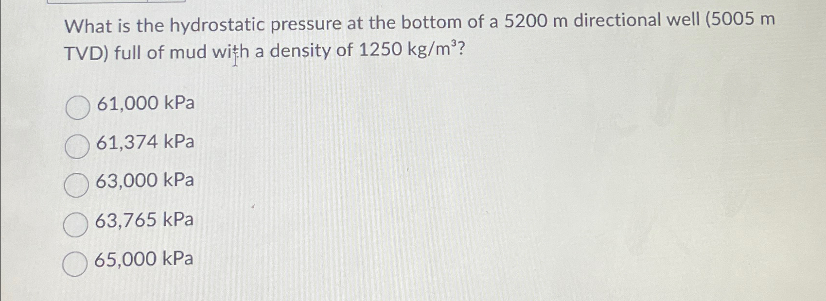 Solved What is the hydrostatic pressure at the bottom of a | Chegg.com