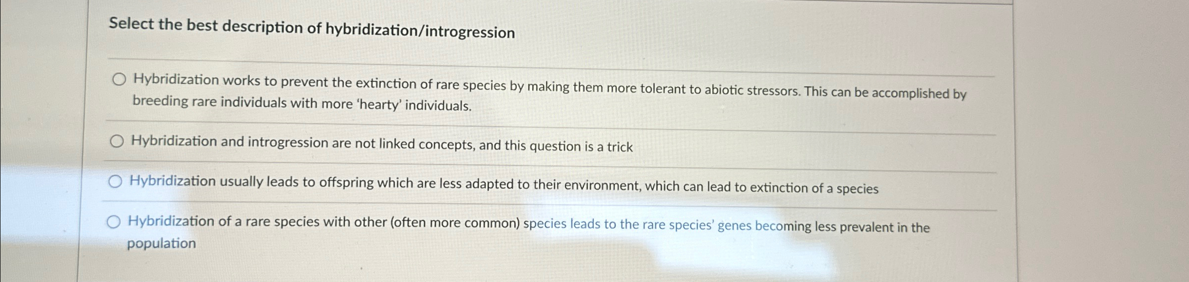 Solved Select the best description of | Chegg.com