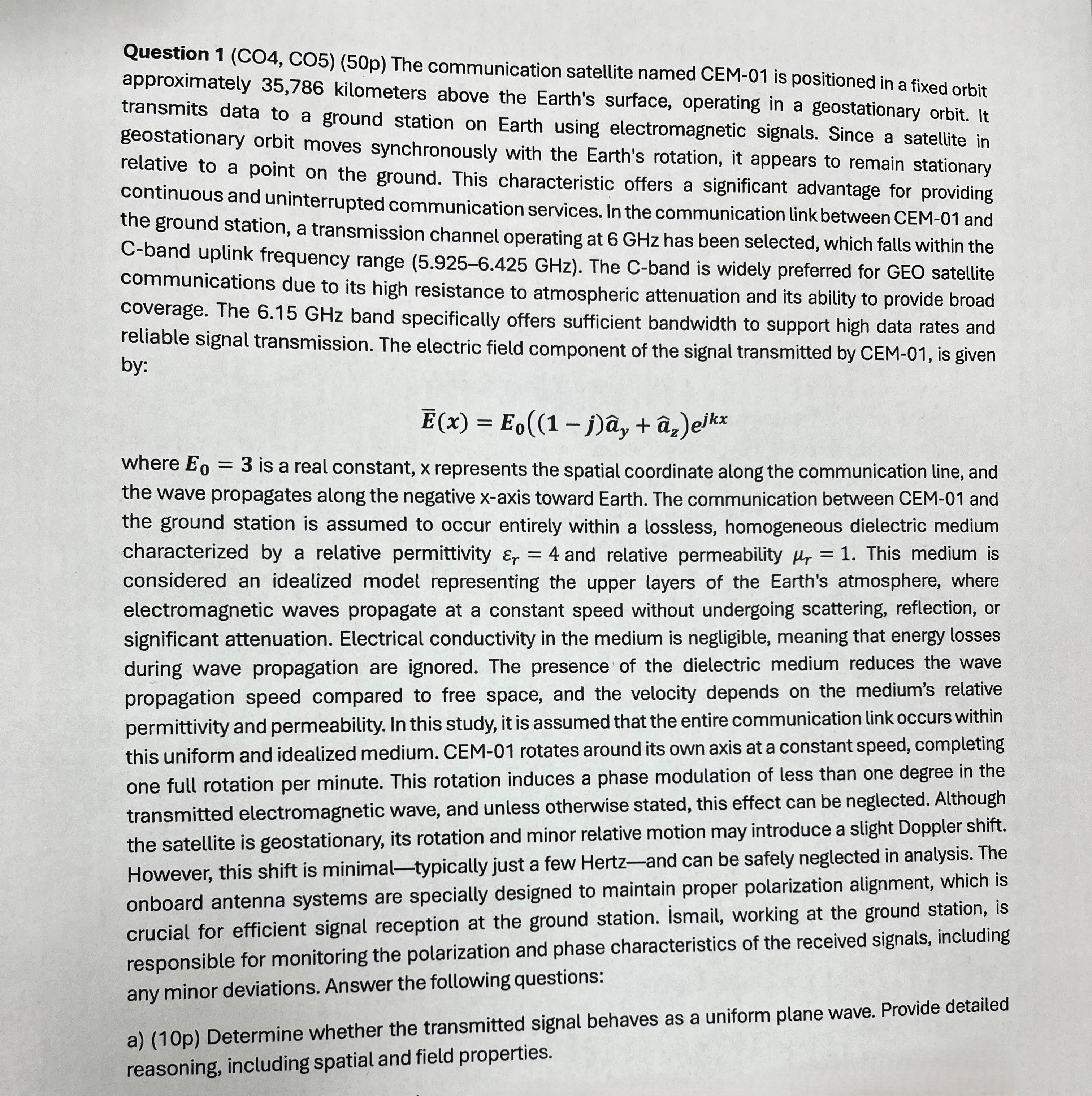 Solved a) (10p) ﻿Determine whether the transmitted signal | Chegg.com
