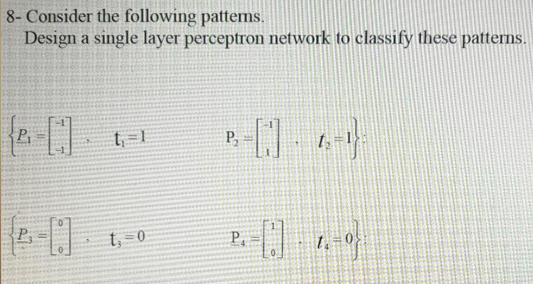 Solved 8- Consider the following patterns. Design a single | Chegg.com