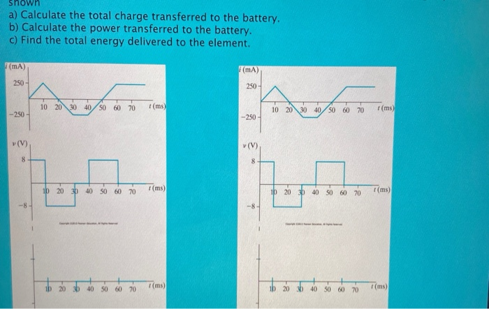 Solved shown a) Calculate the total charge transferred to | Chegg.com