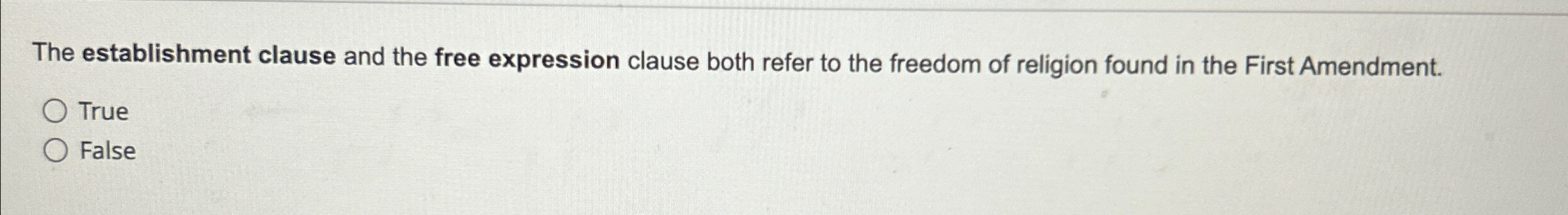 Solved The establishment clause and the free expression | Chegg.com