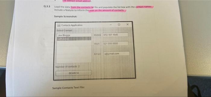 Solved w Question 3 Marks:40) Write a lava GUI application | Chegg.com