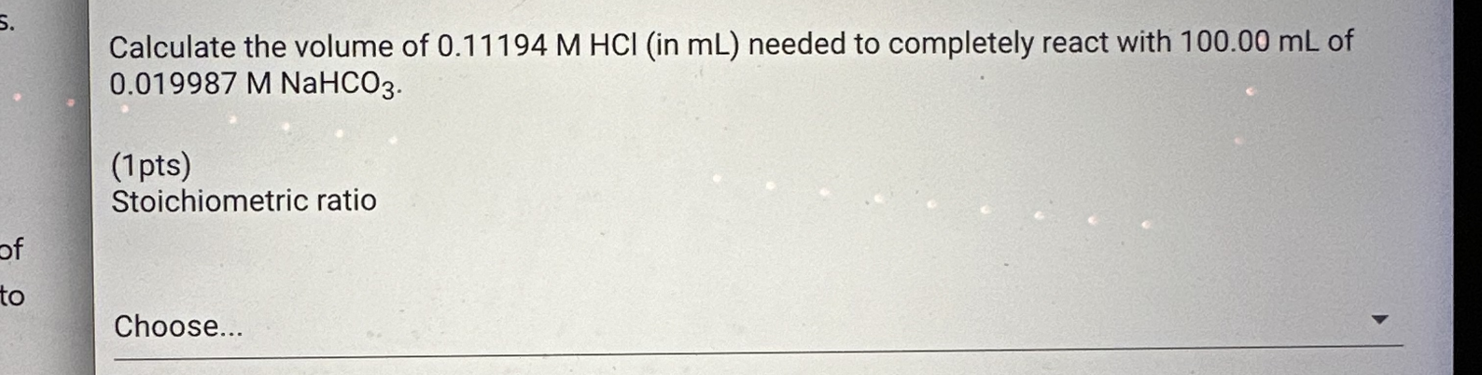 Solved Calculate the volume of 0.11194MHCl (in mL ) ﻿needed | Chegg.com