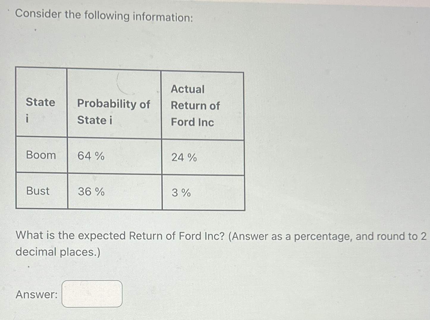 Solved Consider the following | Chegg.com