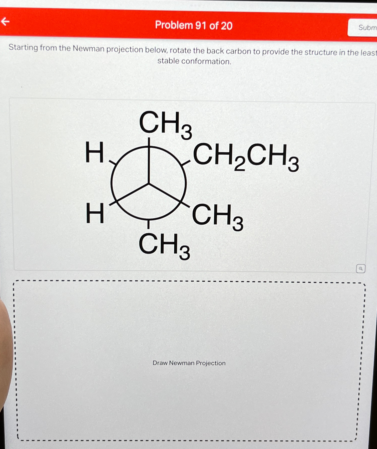 Solved Problem 91 ﻿of 20SubmStarting from the Newman | Chegg.com